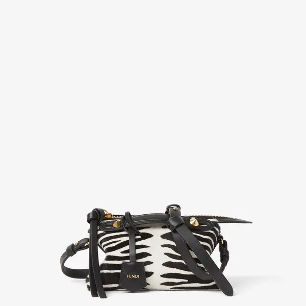 Fendi By The Way Soft Mini Tiger-print Cavallino Leather Bag - [black]